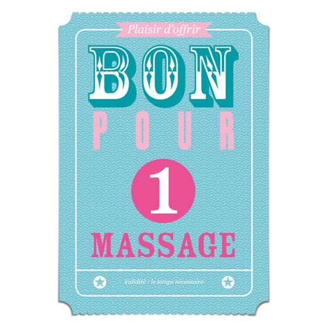 Un Bon Pour Un Massage - Wadaef FR