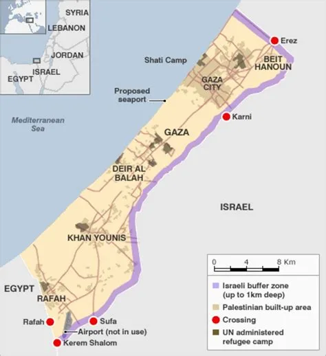 Map Of Rafah Border - Wadaef FR